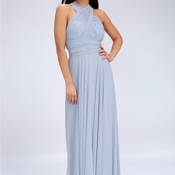 Lulus | Dresses | Periwinkle Blue Convertible Maxi Dress | Poshmark